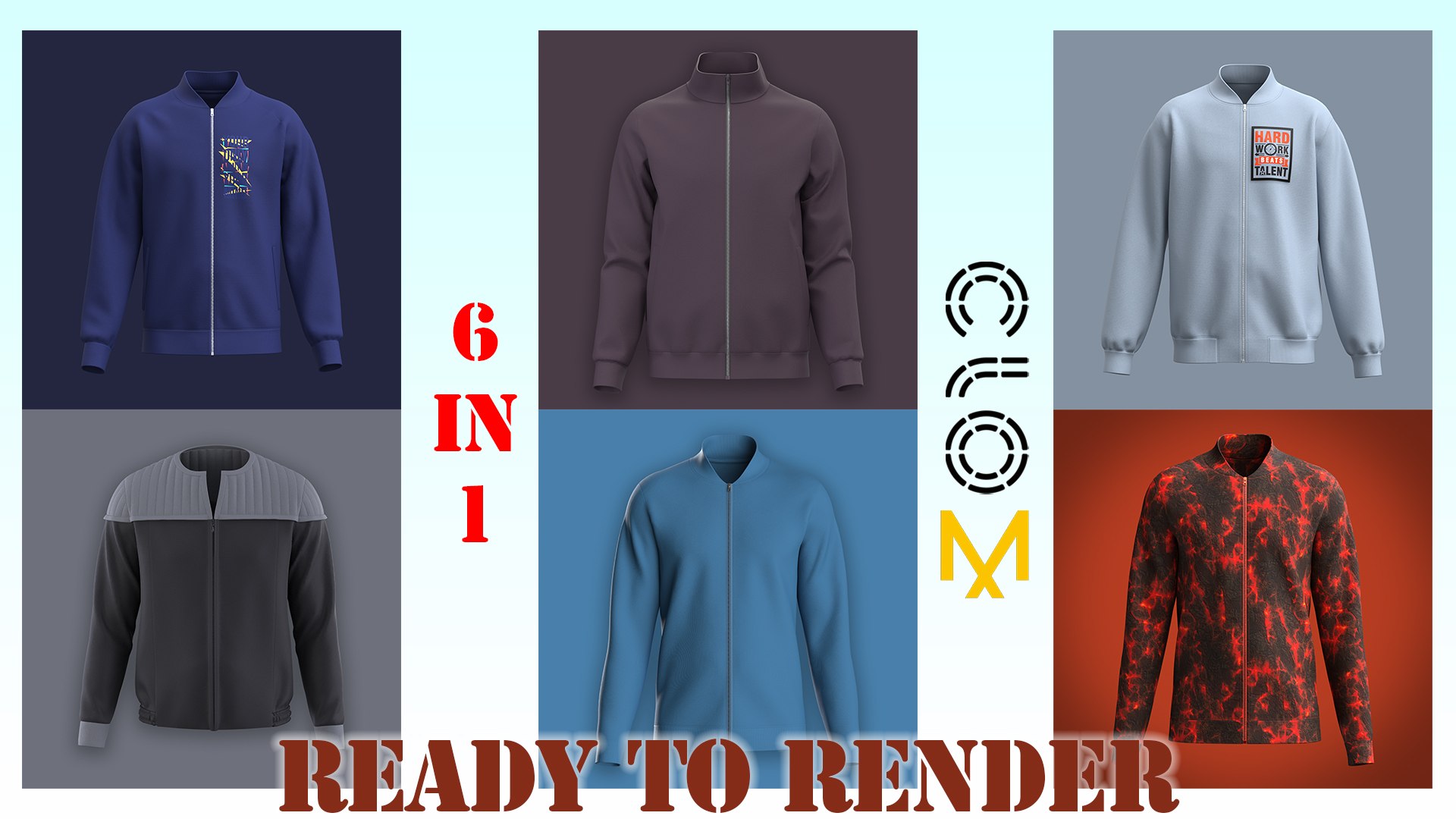 3D Model 6 Premium Jacket In 1 With CLO File - TurboSquid 2230087