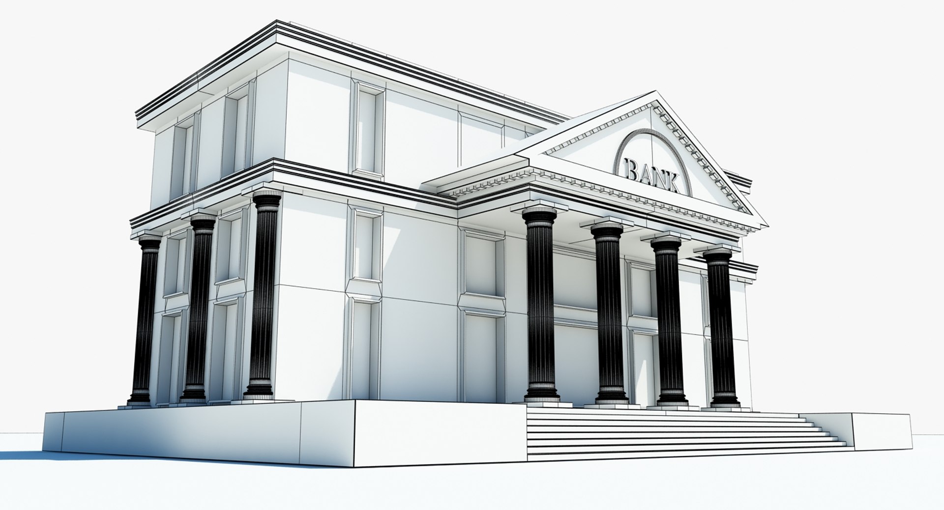 Bank Building Symbol Max