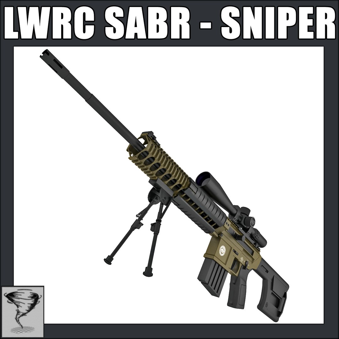 lwrc sabr sniper rifle 3d max