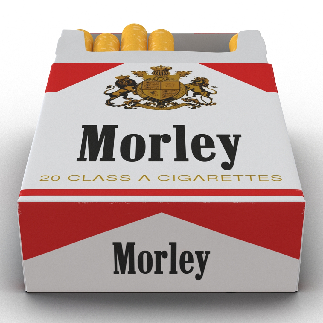 3d opened cigarettes pack morley