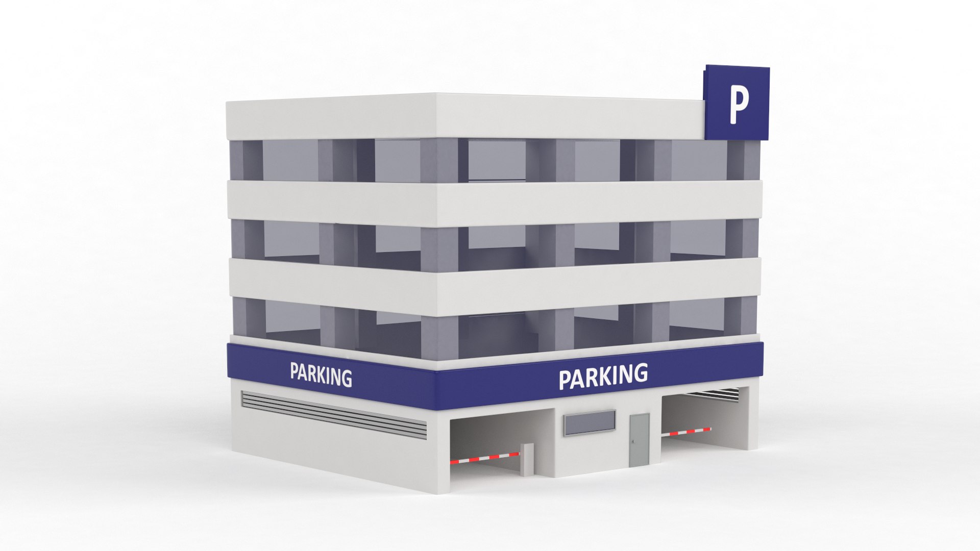 Cartoon Parking Garage 3D Model - TurboSquid 2337770