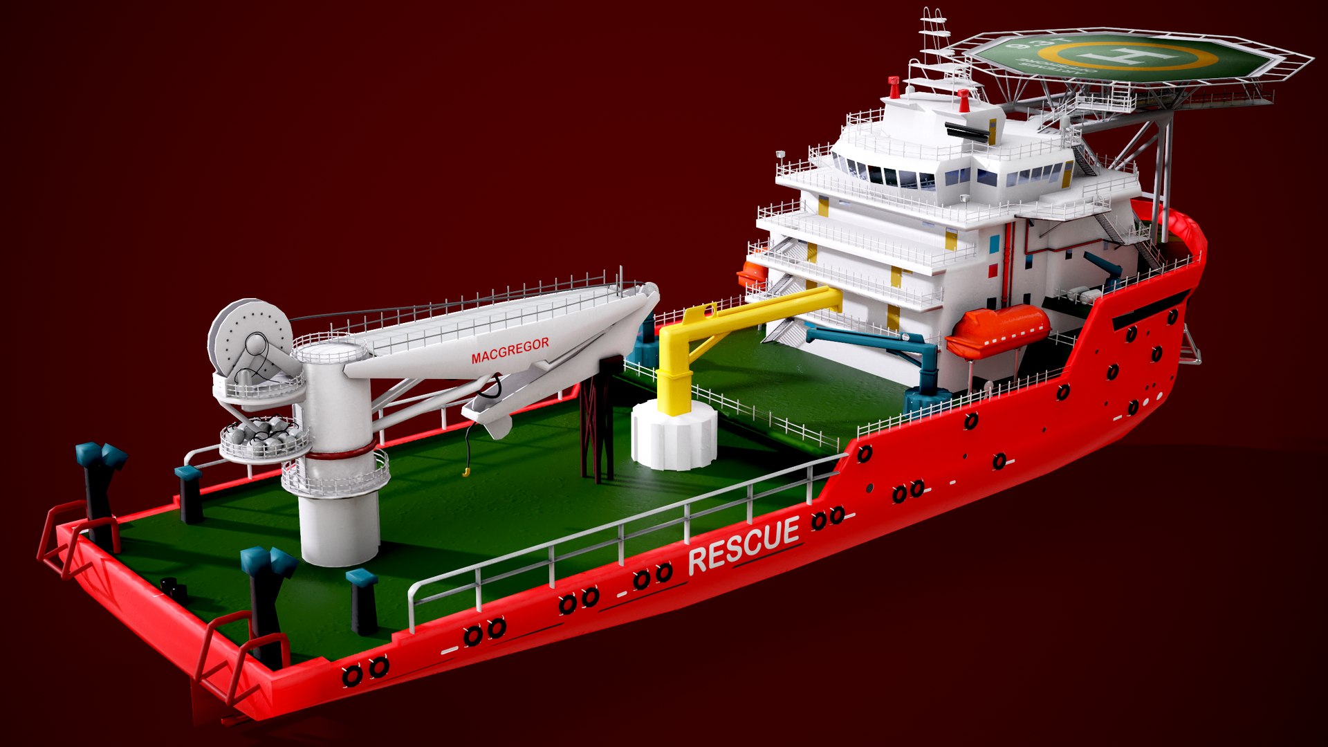 3D Multi-Purpose Support Vessel Model - TurboSquid 1863066
