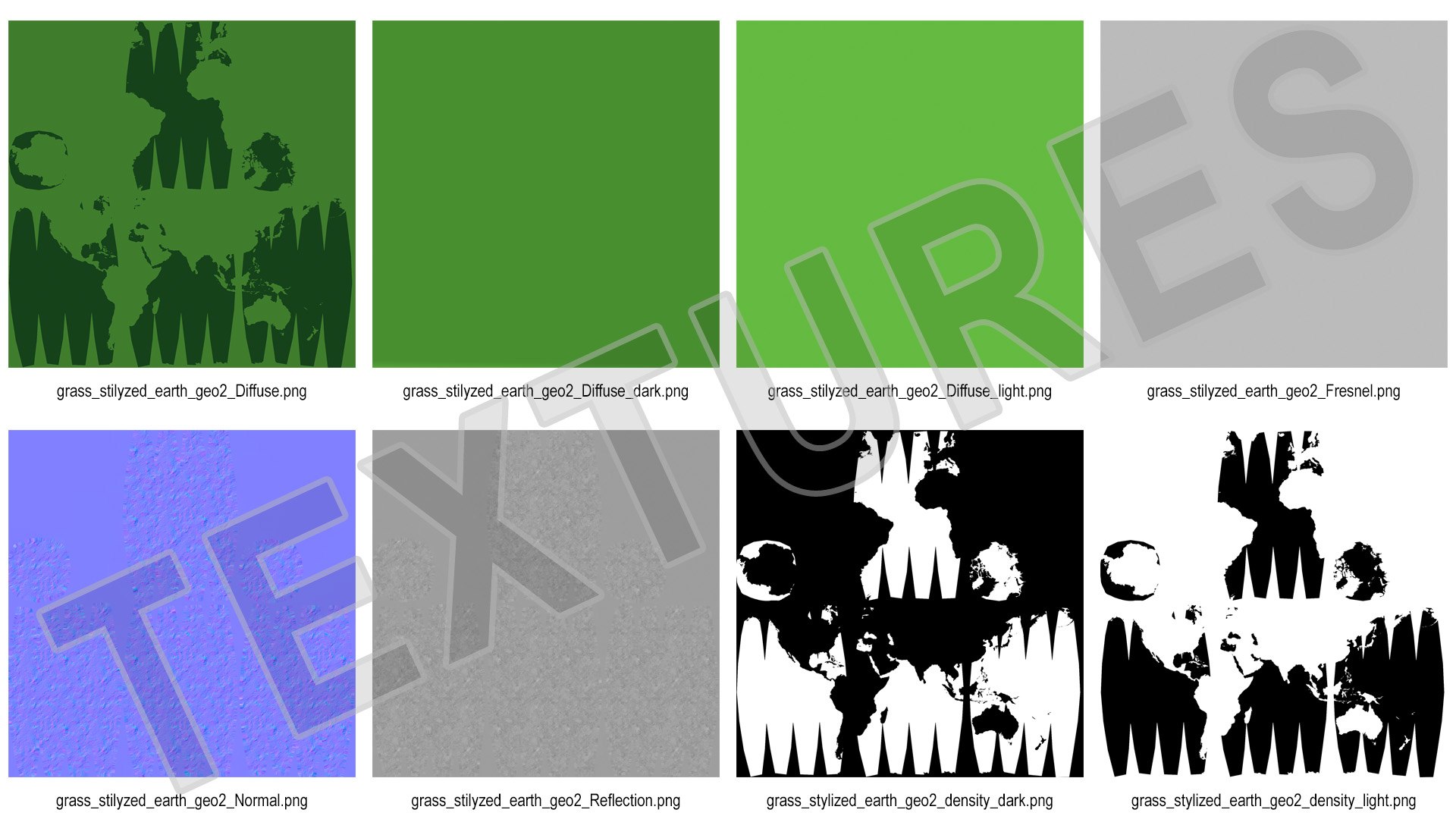 3D Grass Stylized Earth Globe Fur - TurboSquid 2184586