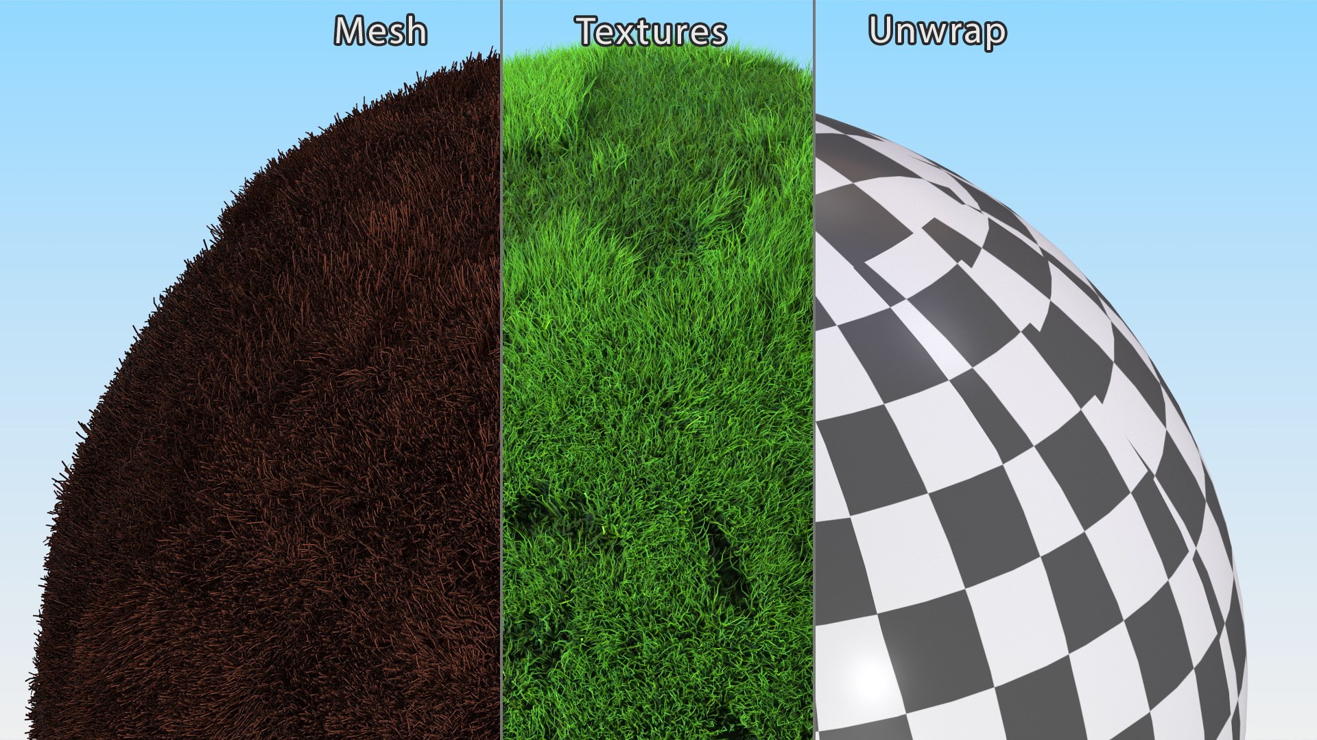 3D Grass Stylized Earth Globe Fur - TurboSquid 2184586