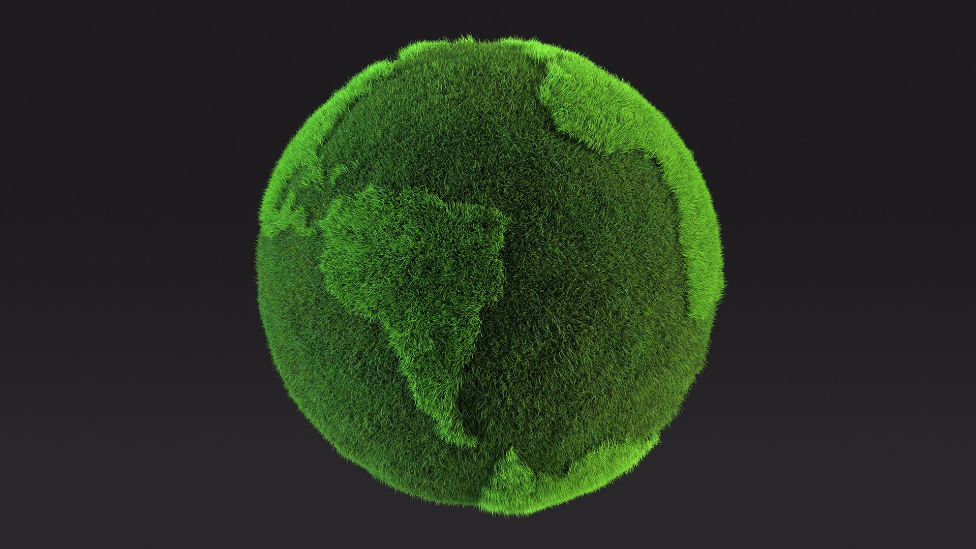 3D Grass Stylized Earth Globe Fur - TurboSquid 2184586