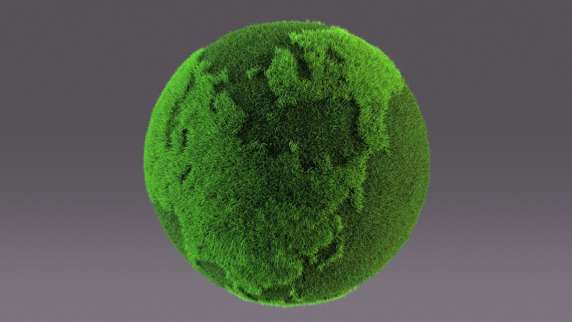 3D Grass Stylized Earth Globe Fur - TurboSquid 2184586