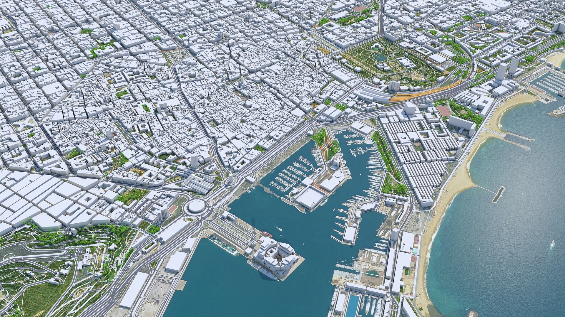 Barcelona Downtown Spain 3D Model - TurboSquid 1988163