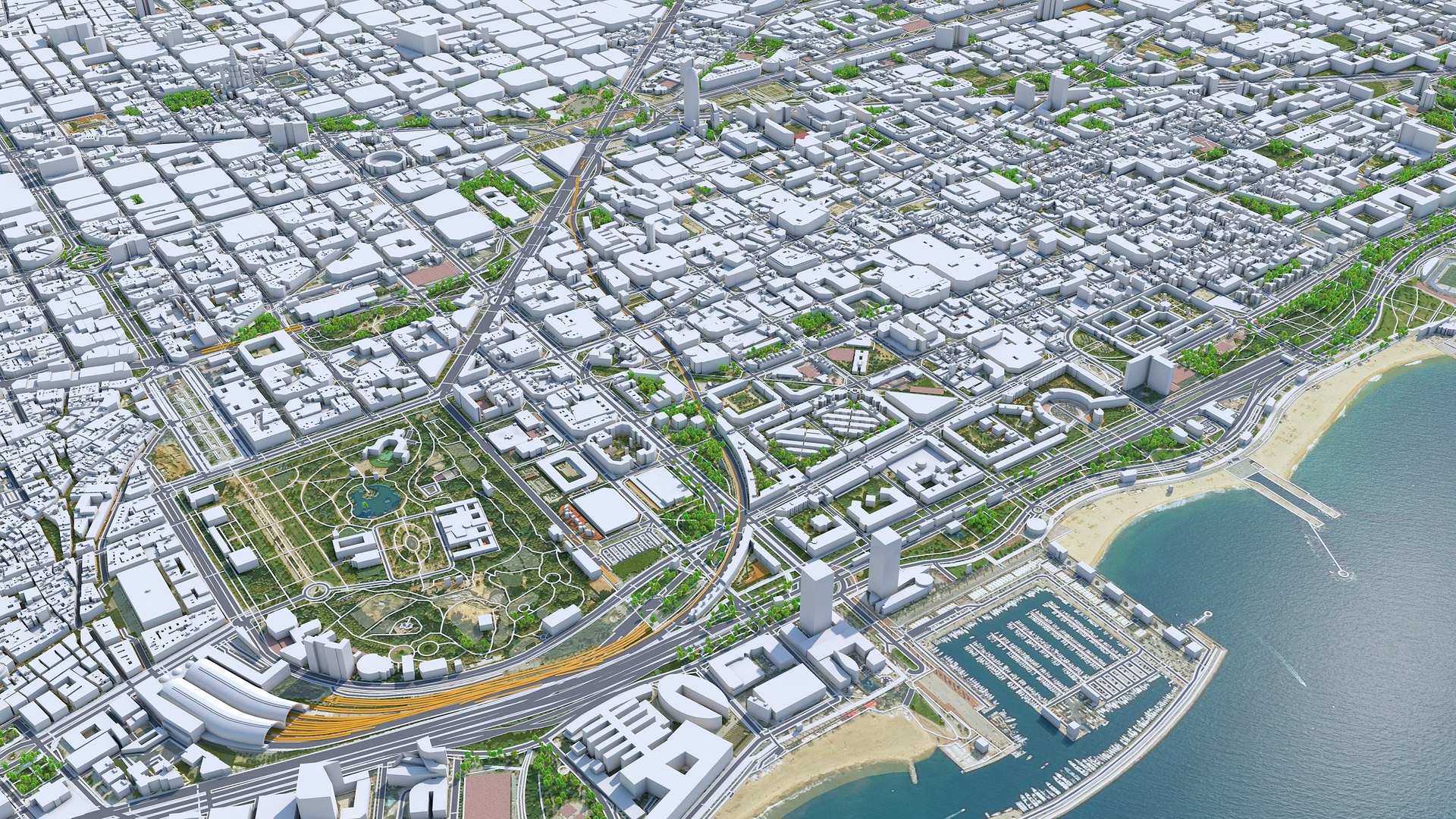 Barcelona Downtown Spain 3D Model - TurboSquid 1988163