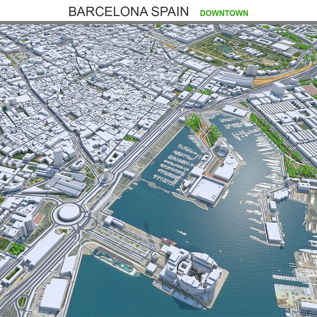 Barcelona Downtown Spain 3D Model - TurboSquid 1988163