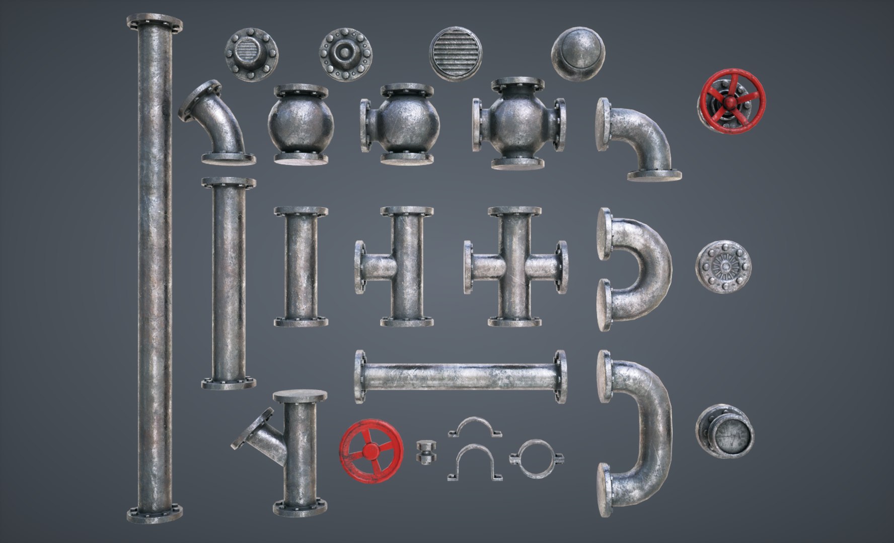 3D Modular Pipes - TurboSquid 1432411