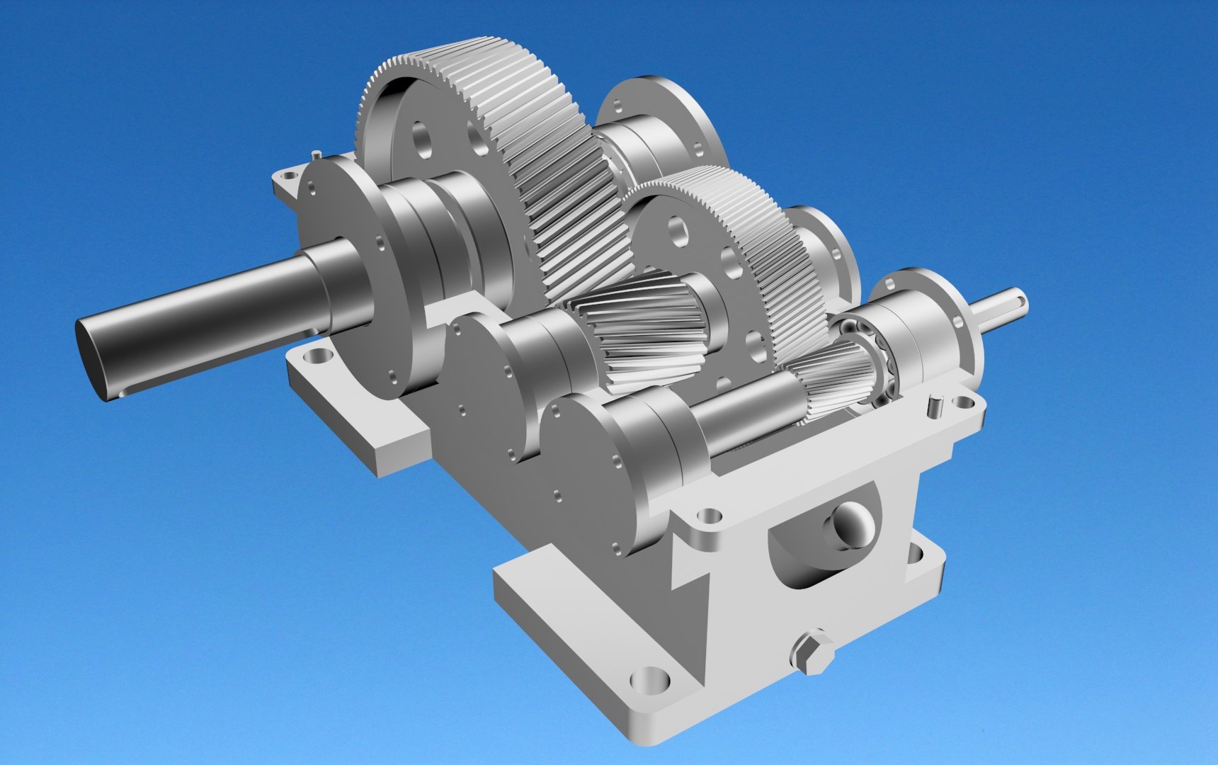 Maya Helical Gear Mechanism