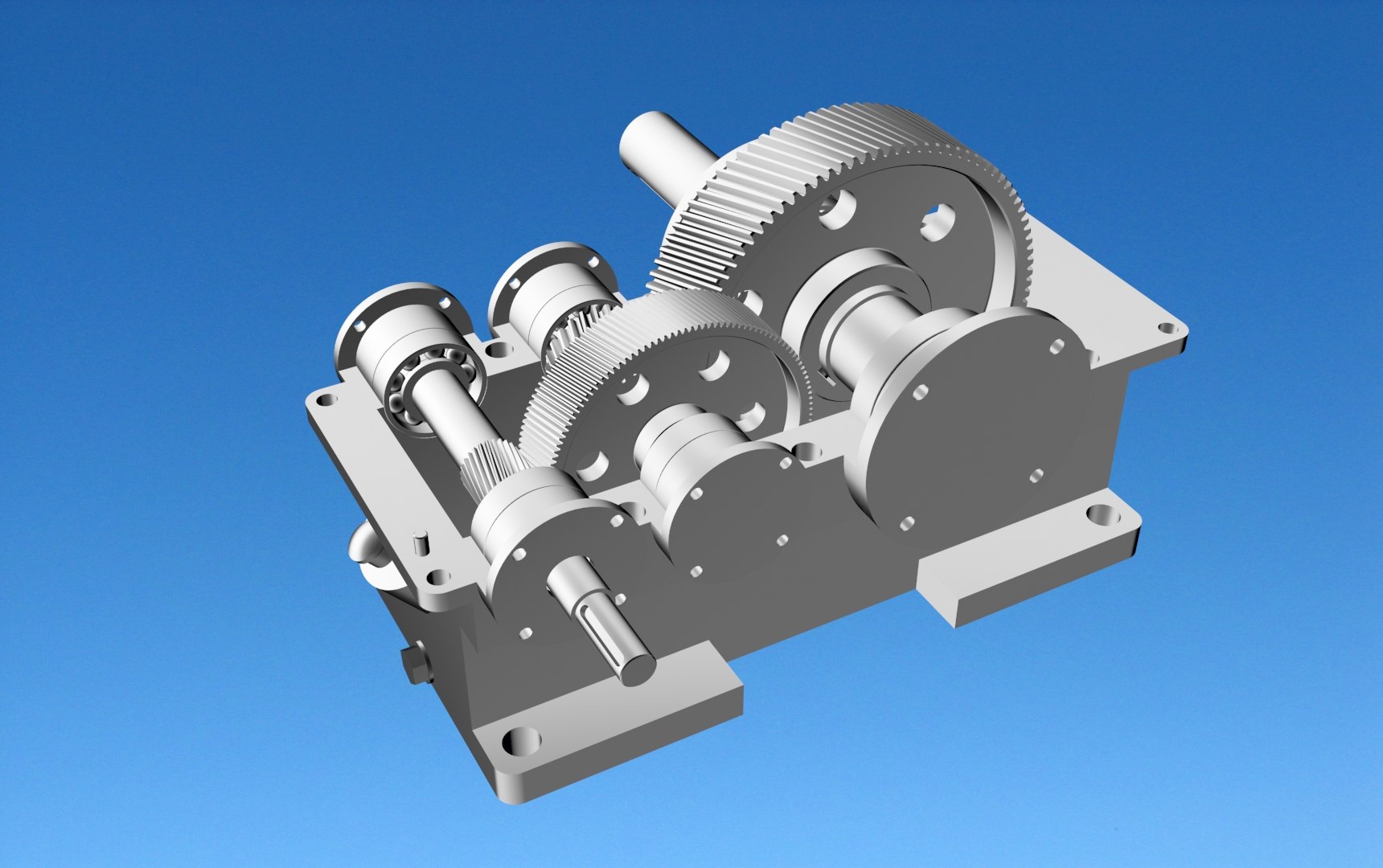 Maya Helical Gear Mechanism