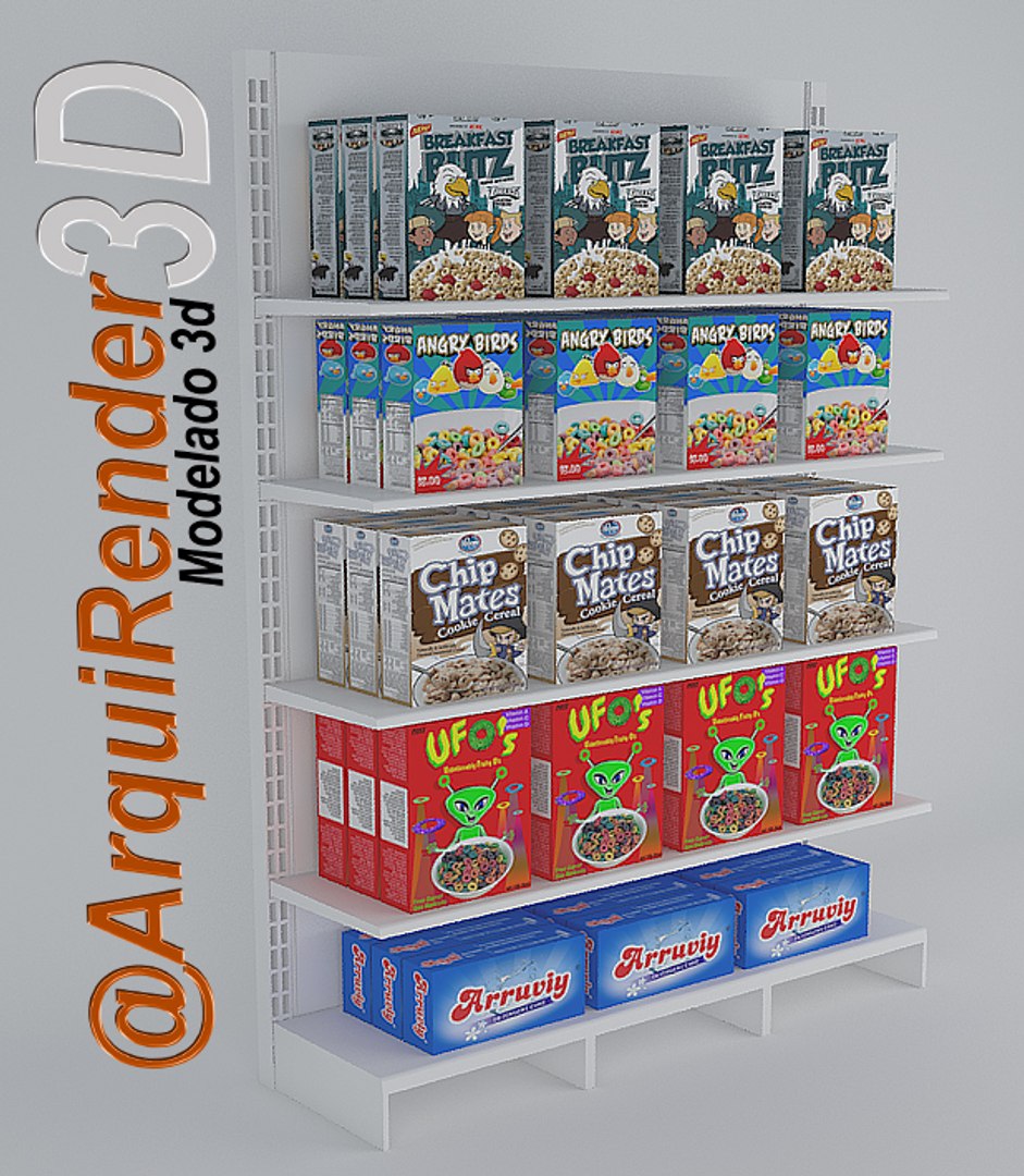 Display Supermarket 3d Model