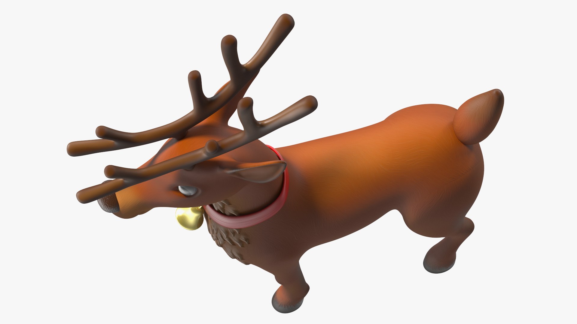 Christmas Reindeer Cartoon Basic Pose Model - TurboSquid 2180371