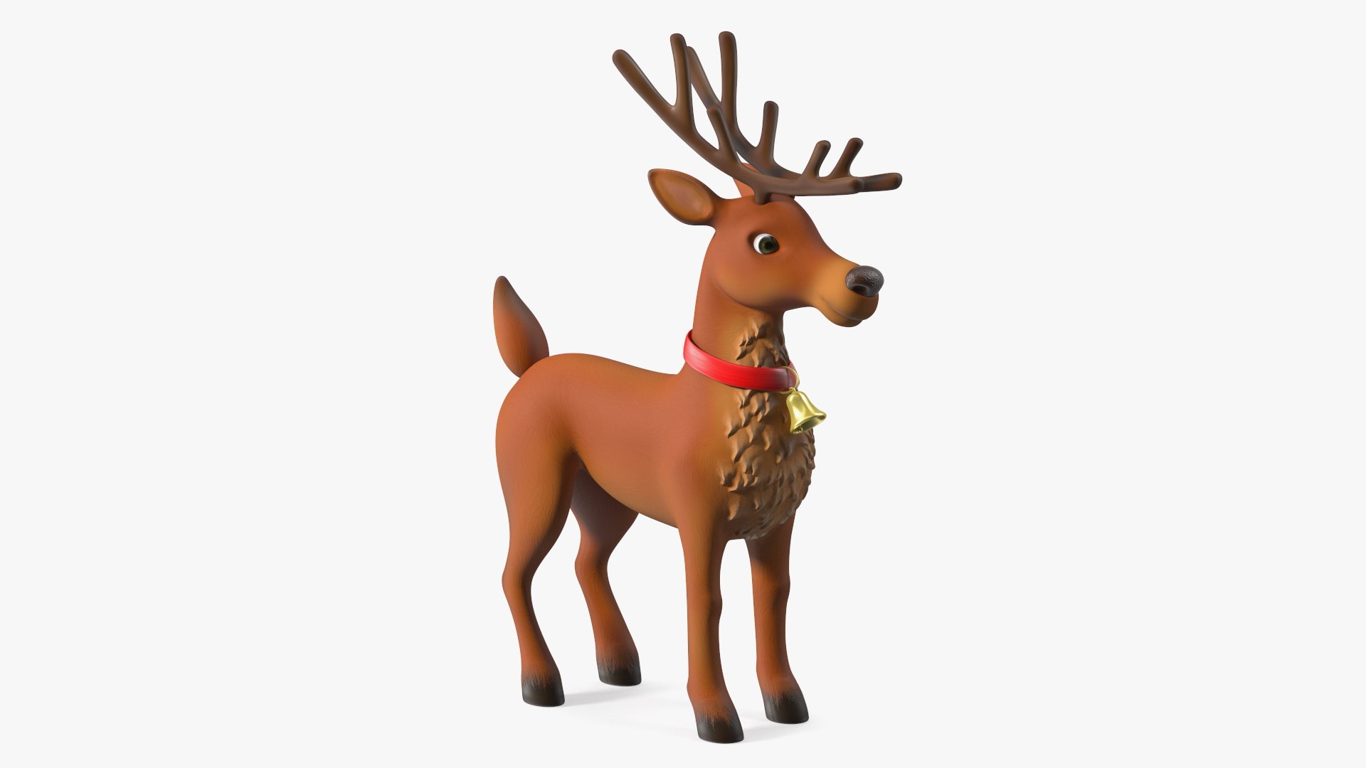Christmas Reindeer Cartoon Basic Pose Model - TurboSquid 2180371
