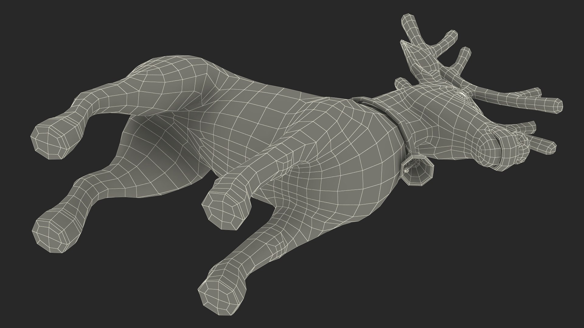 Christmas Reindeer Cartoon Basic Pose Model - TurboSquid 2180371