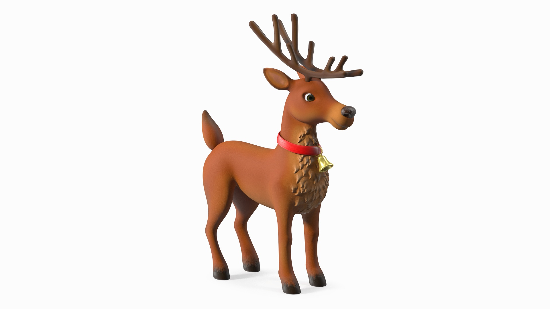 Christmas Reindeer Cartoon Basic Pose Model - TurboSquid 2180371
