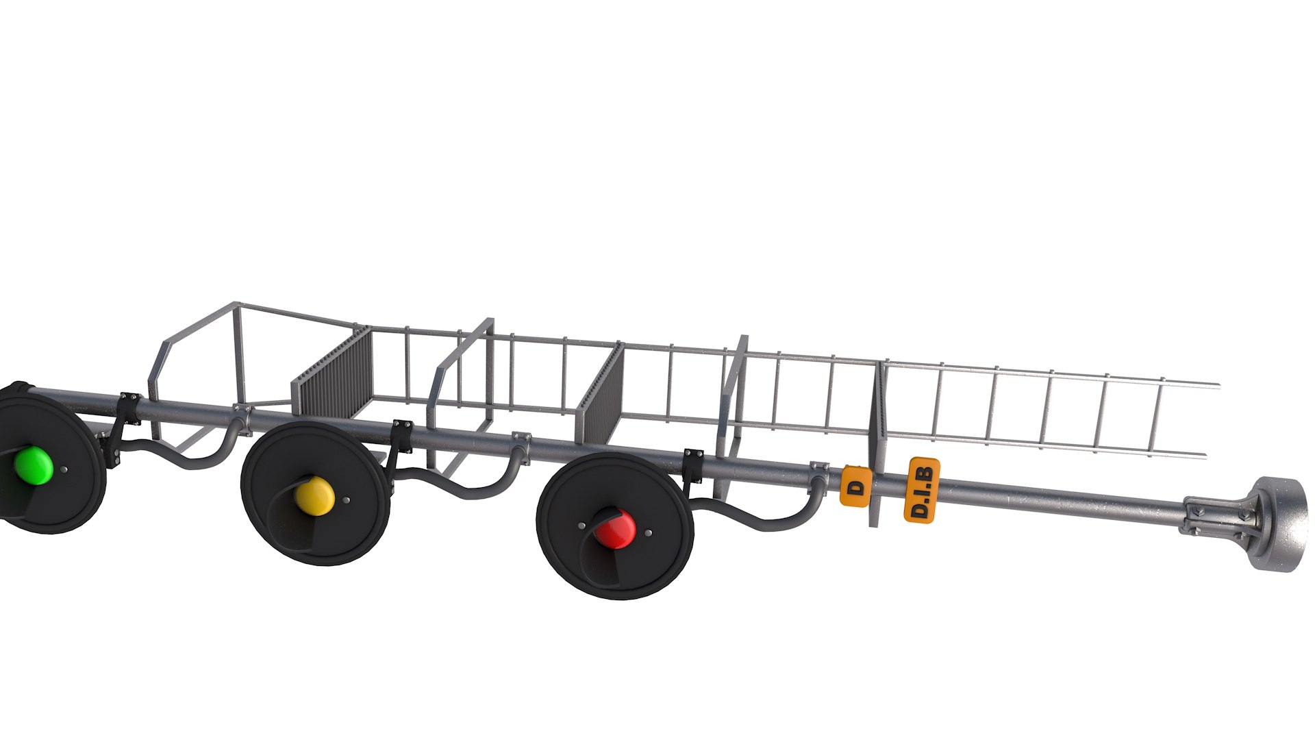 3D Railroad Searchlight Signal Triple - TurboSquid 2237600