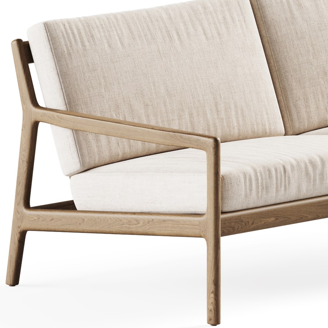 3D Model Teak Jack Outdoor Sofa 2 Seater By Ethnicraft - TurboSquid 2056300