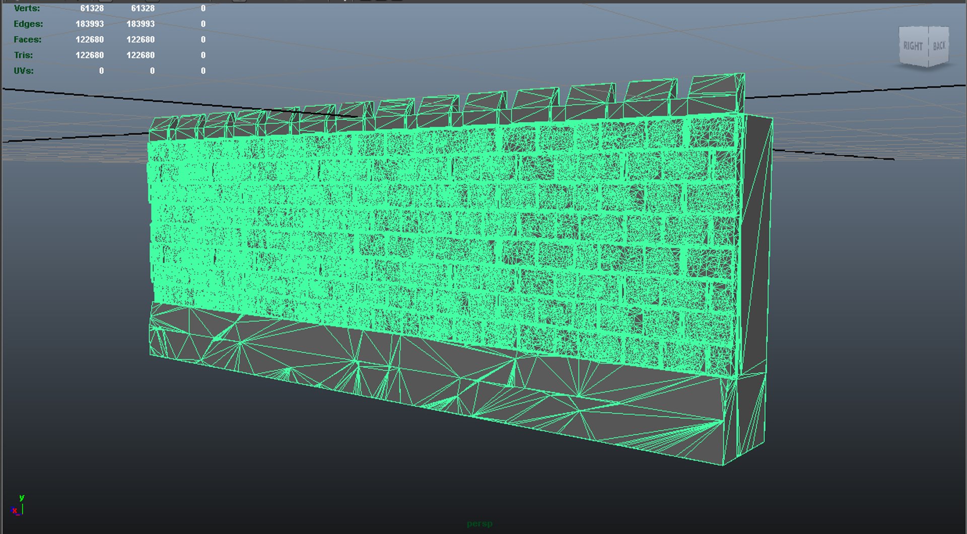 Castle Wall 3d Obj