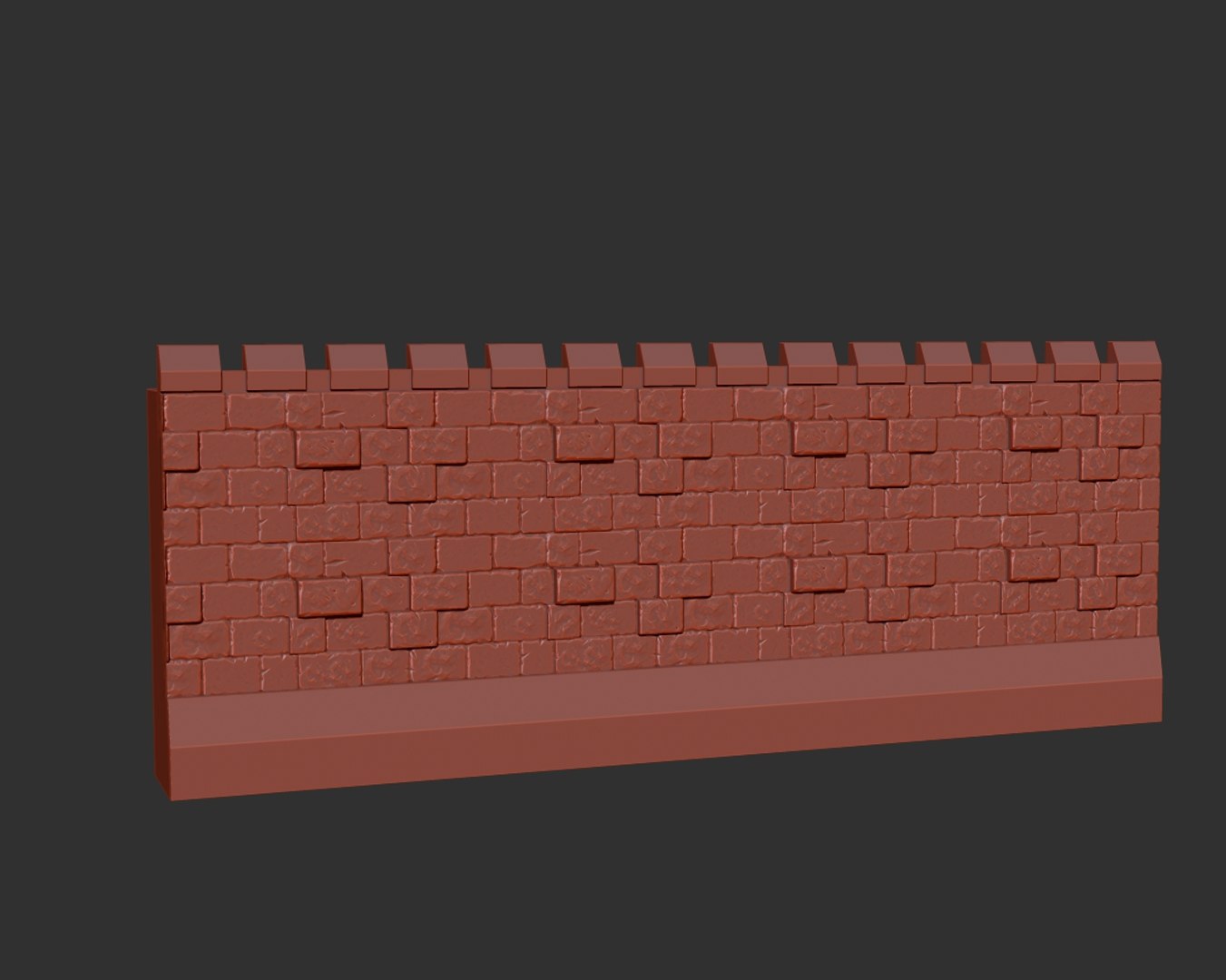 Castle Wall 3d Obj