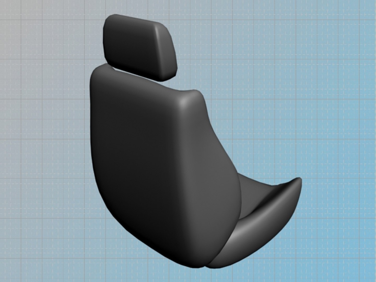 standard car seat 3d model