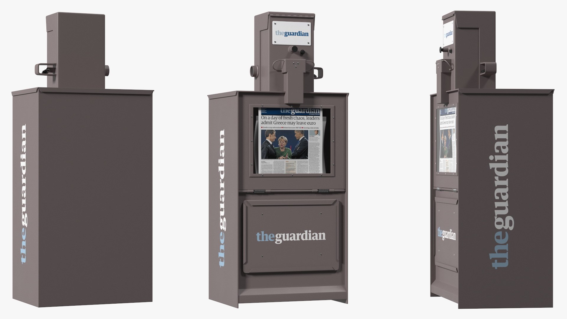 3D Newspaper Vending Machine Model - TurboSquid 2229460