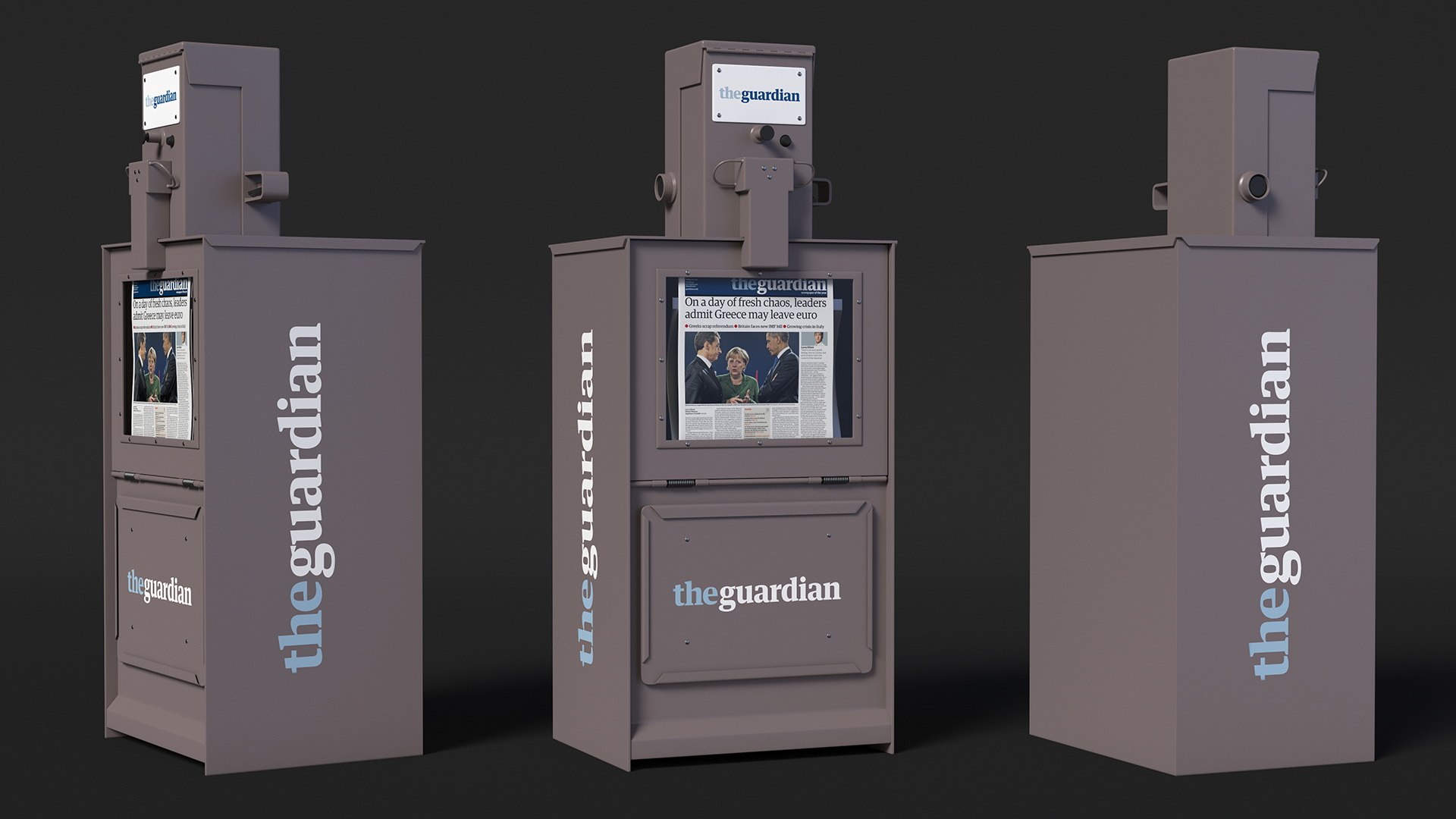 3D Newspaper Vending Machine Model - TurboSquid 2229460