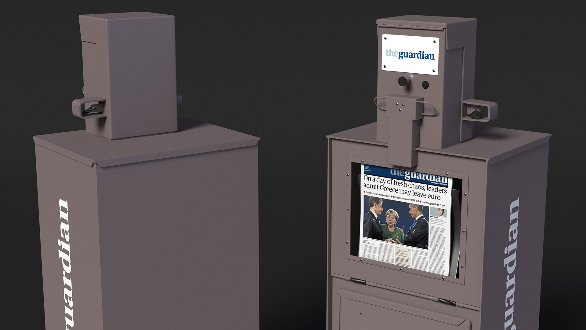 3D Newspaper Vending Machine Model - TurboSquid 2229460