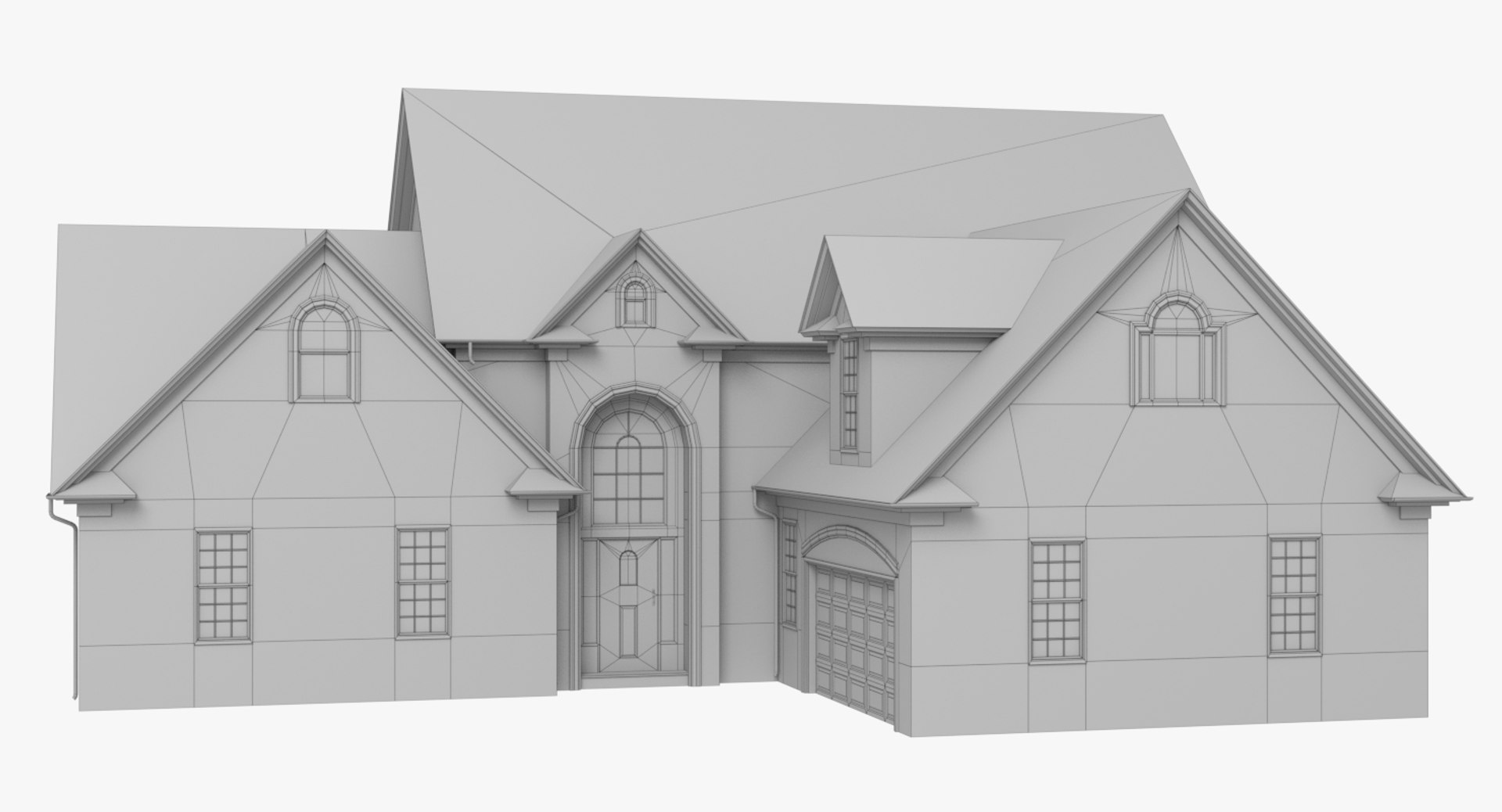 3d residential house model