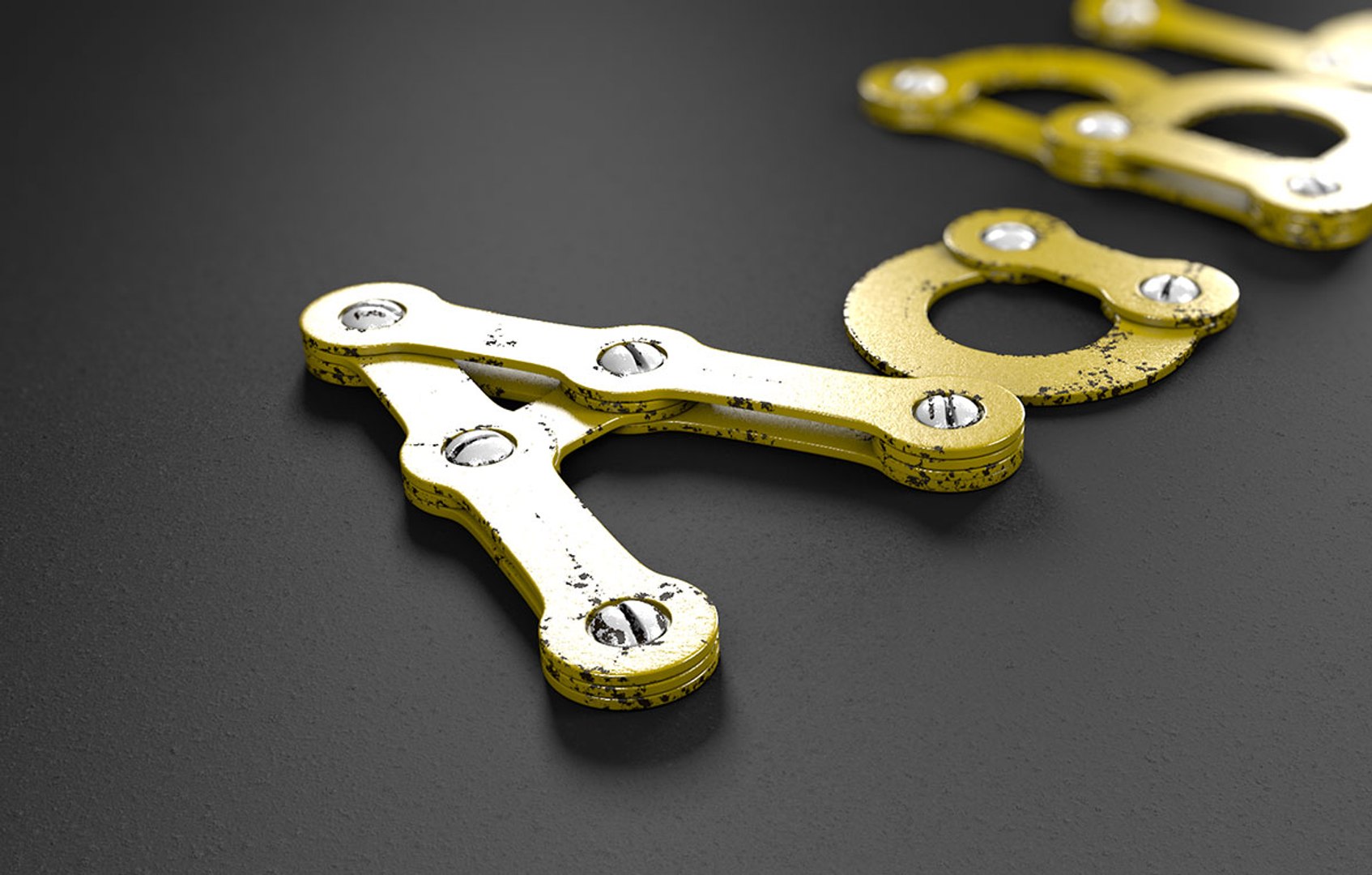 Abc rusty metal alphabet letters 3D model - TurboSquid 1453757