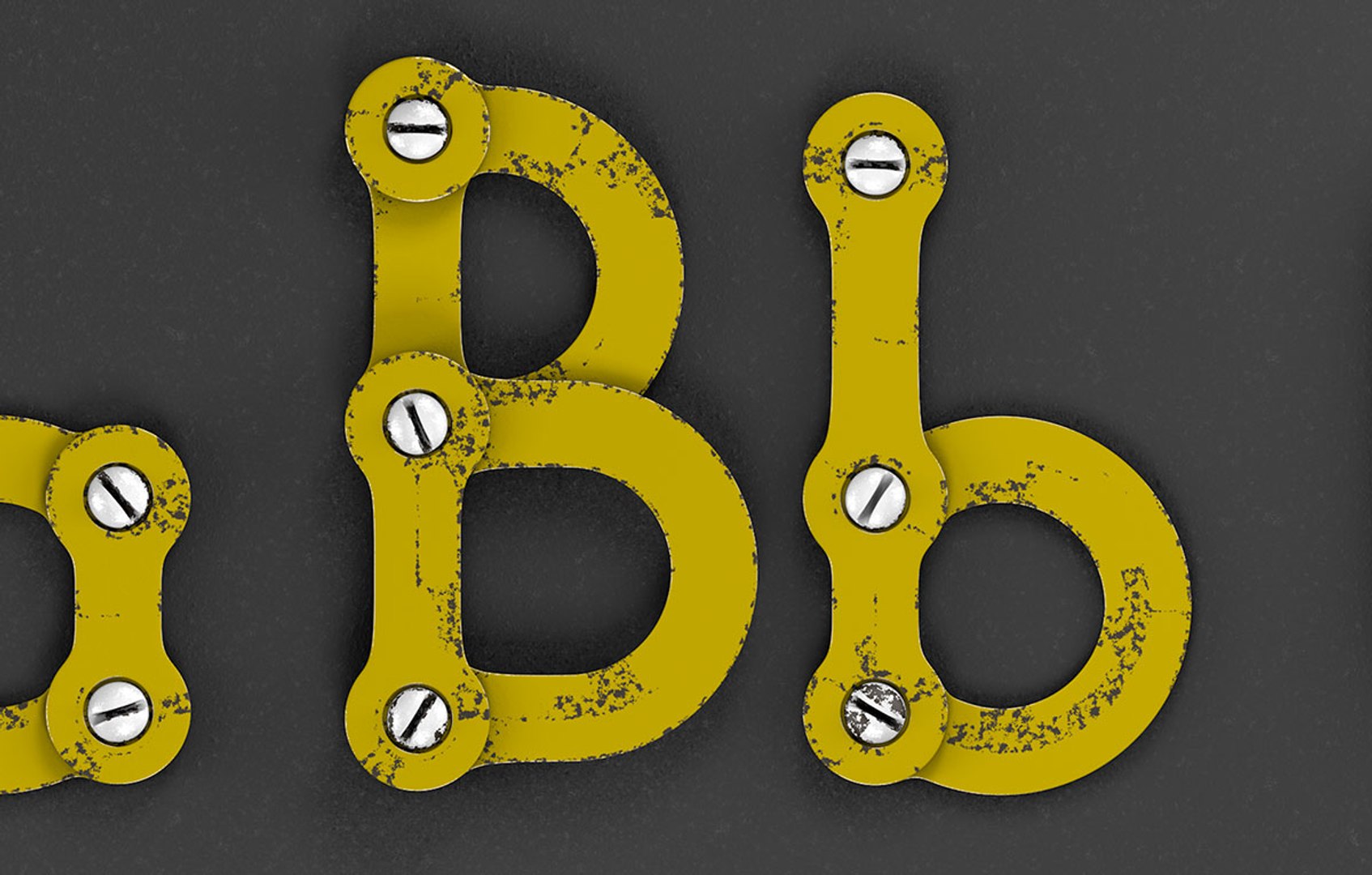 Abc rusty metal alphabet letters 3D model - TurboSquid 1453757