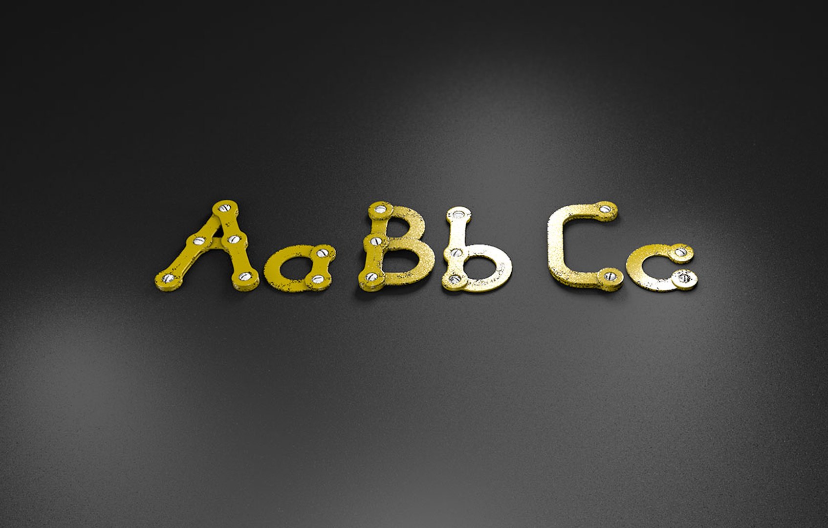 Abc rusty metal alphabet letters 3D model - TurboSquid 1453757