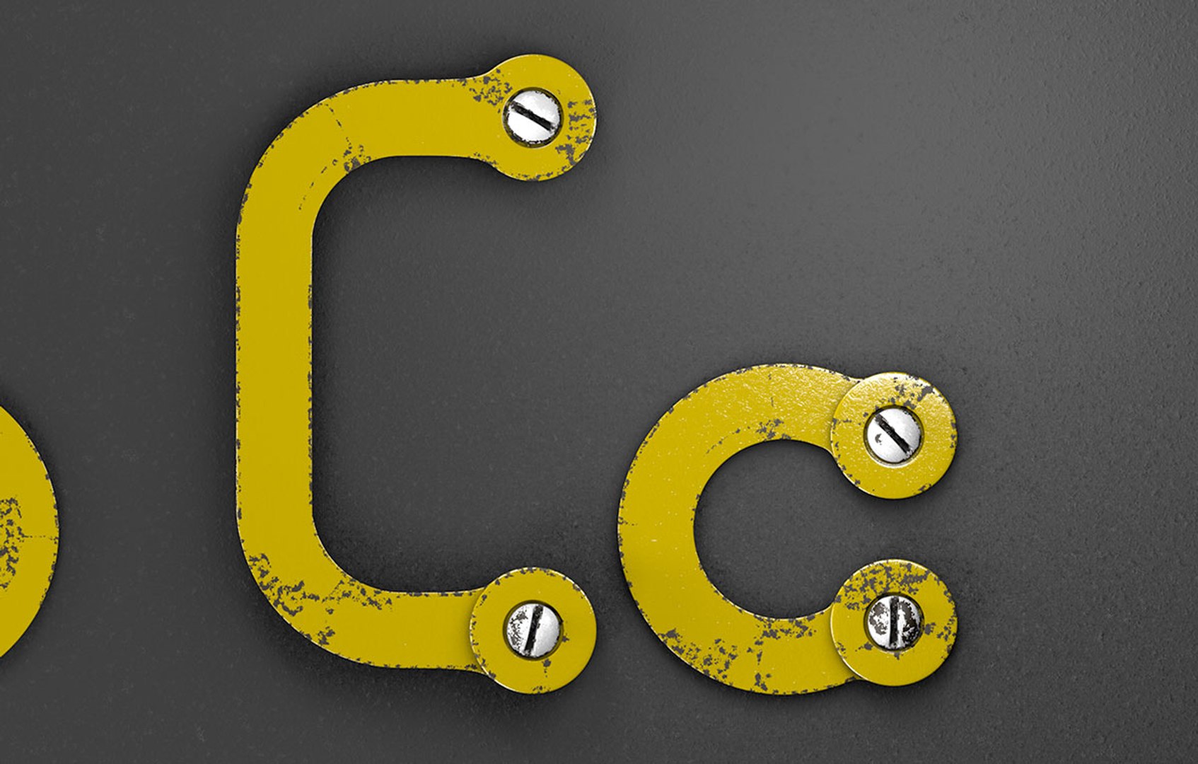 Abc rusty metal alphabet letters 3D model - TurboSquid 1453757