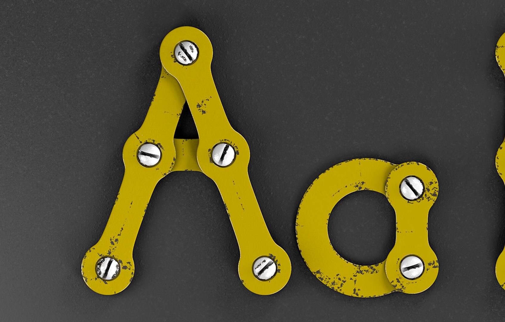 Abc rusty metal alphabet letters 3D model - TurboSquid 1453757