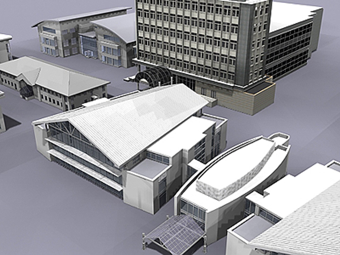 office buildings 3d model