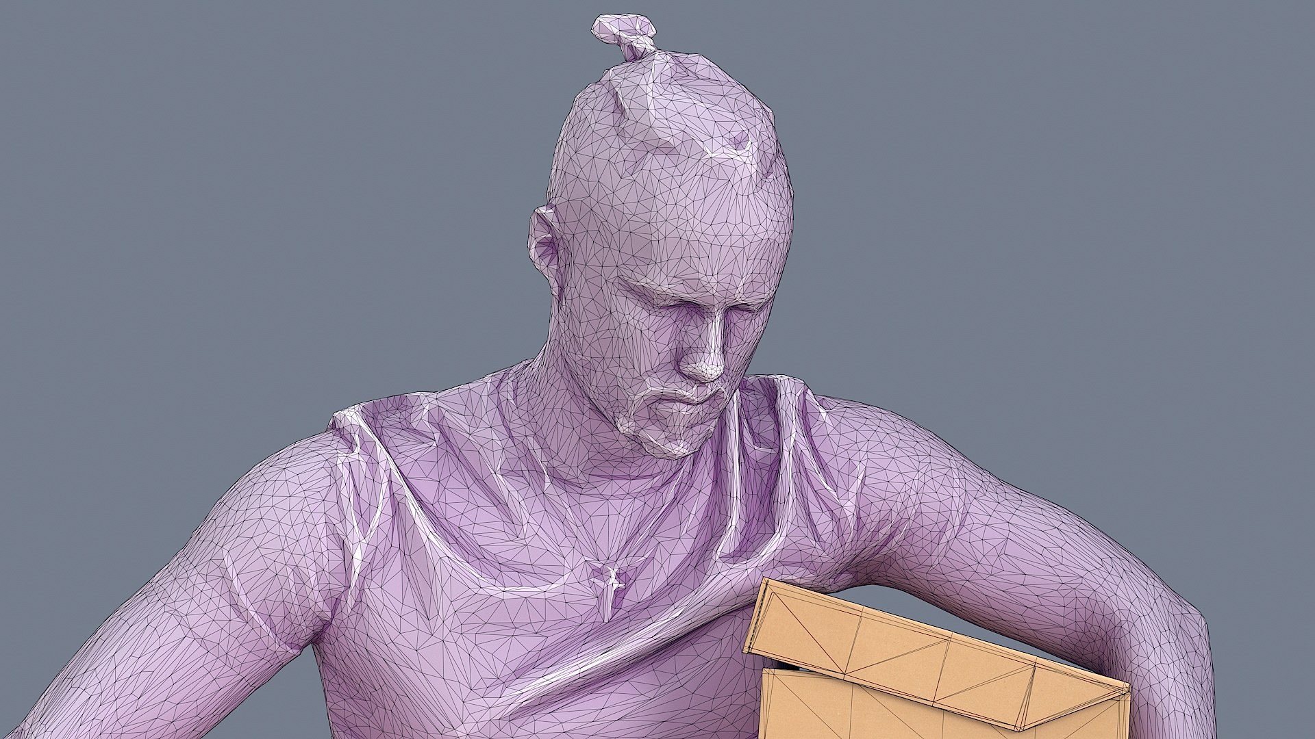 3D Moving Day Young Man With Cardboard Boxes Model - TurboSquid 2099398