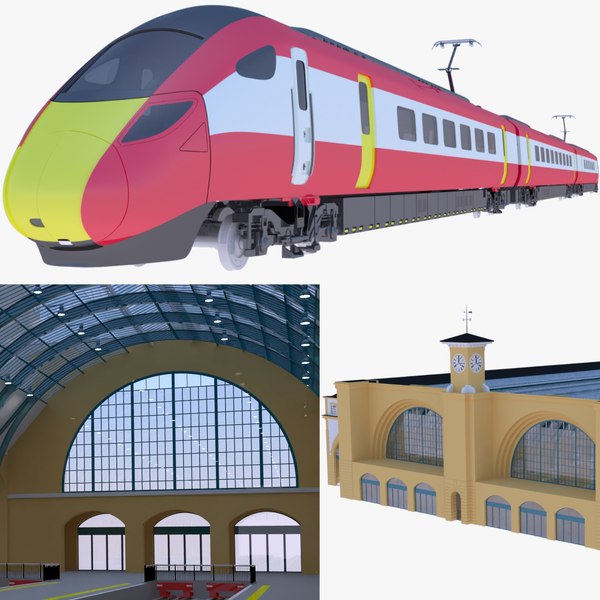 modelo 3d Kings Cross y Hitachi Azuma - TurboSquid 2387999