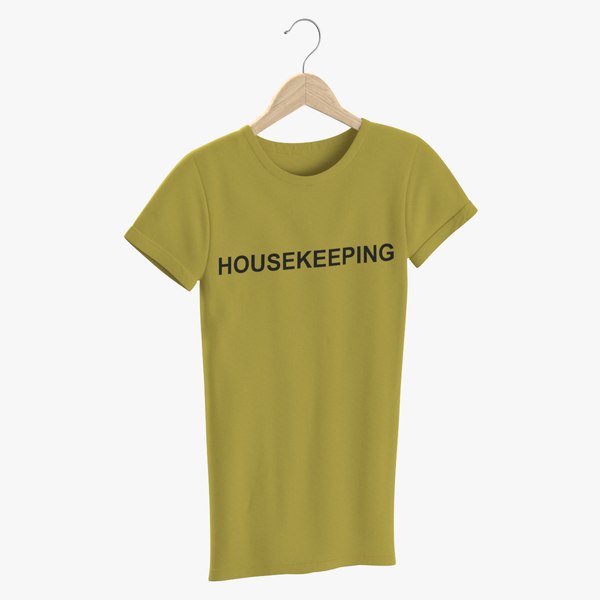 3D Female Crew Neck Hanging Yellow Housekeeping 02 - TurboSquid 1749077