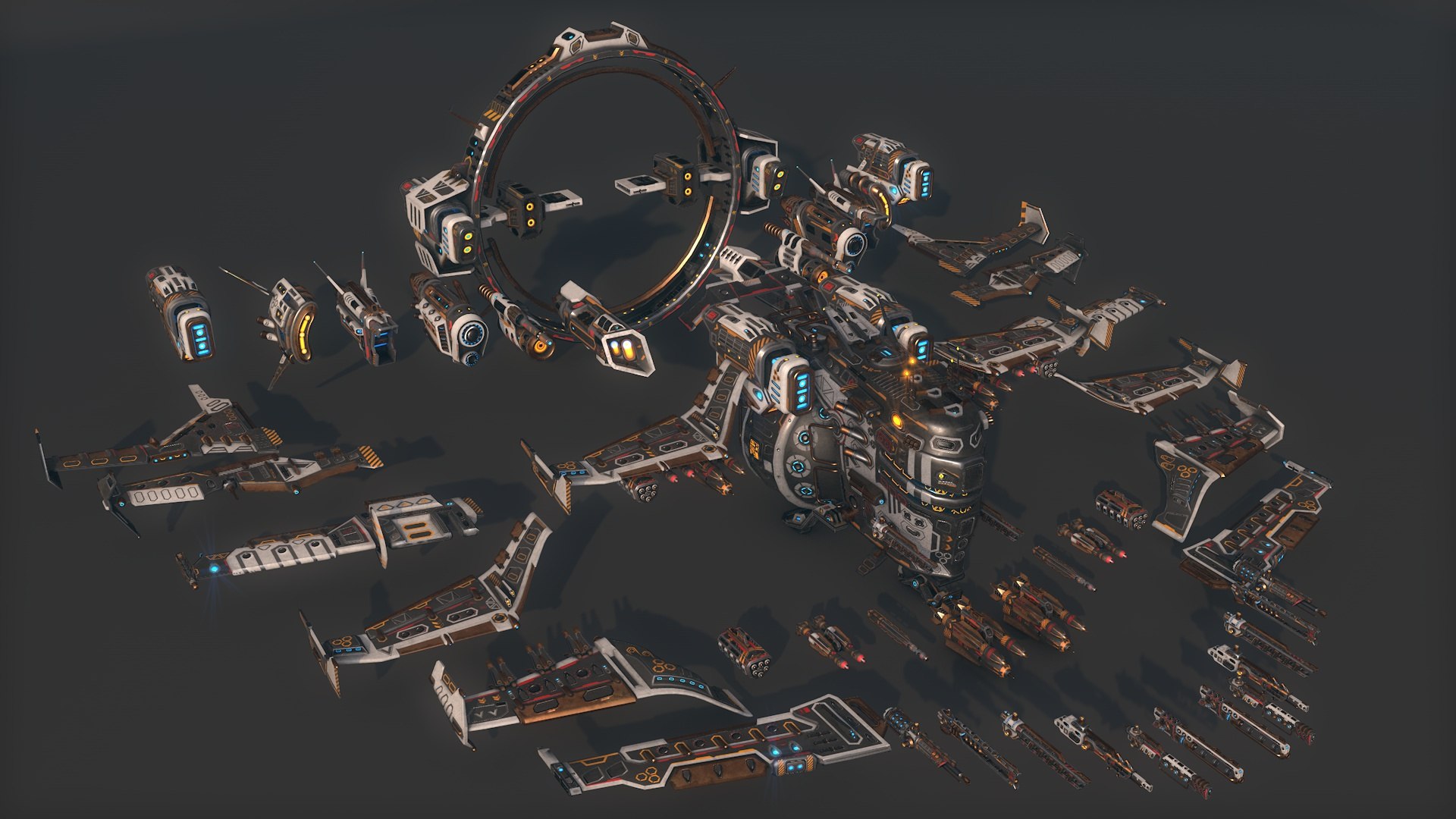 Spacecraft 02 Modular Pack model - TurboSquid 1810170