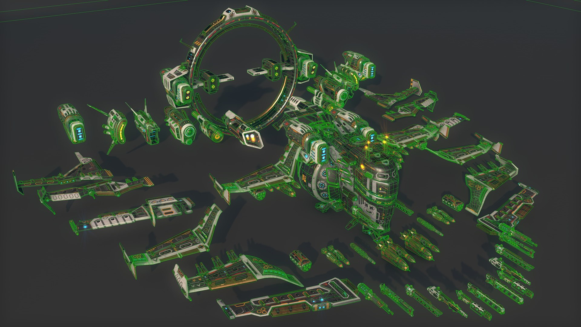 Spacecraft 02 Modular Pack model - TurboSquid 1810170