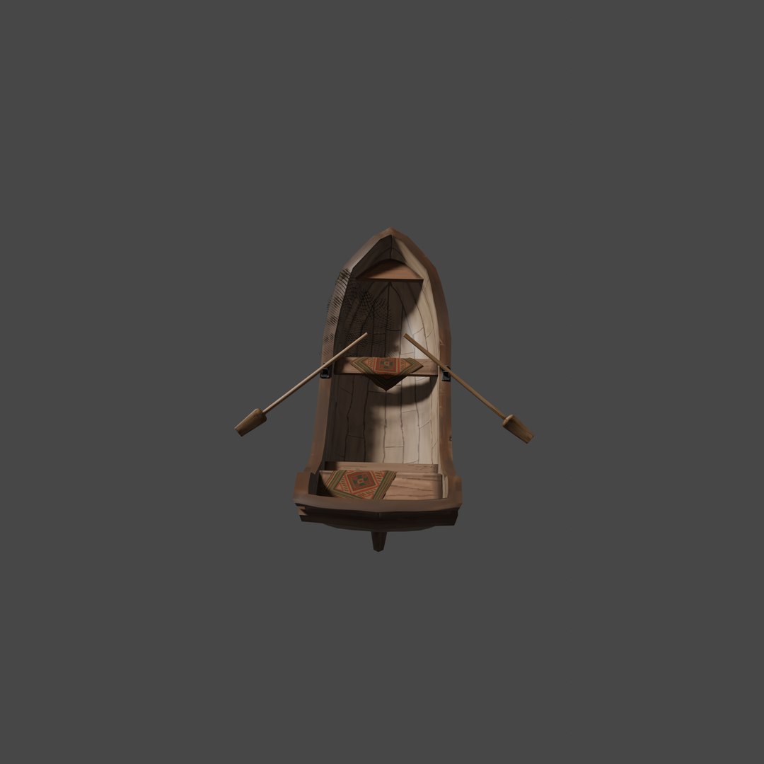 3D Model Stylized Small Boat - TurboSquid 2074456