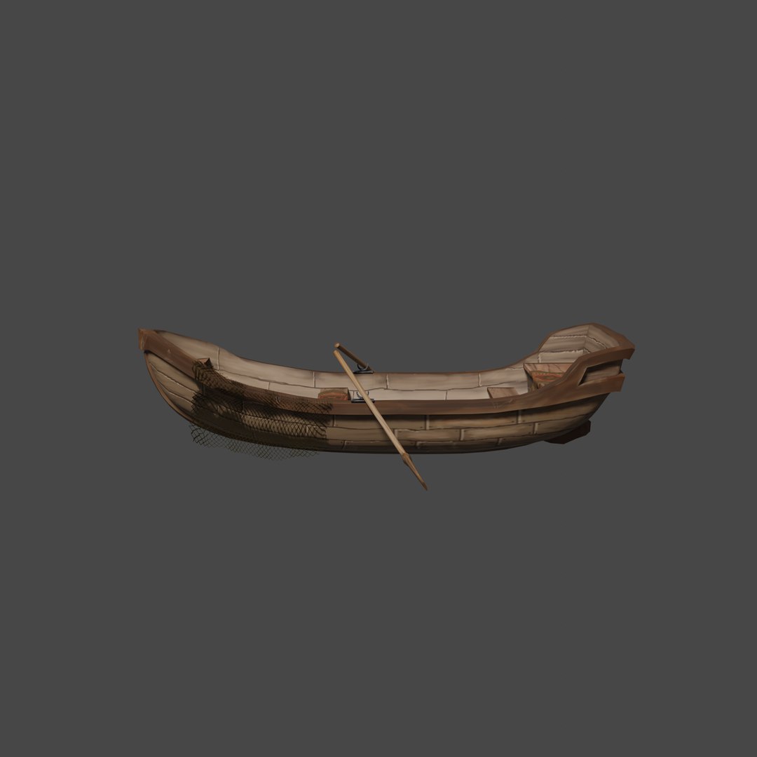 3D Model Stylized Small Boat - TurboSquid 2074456