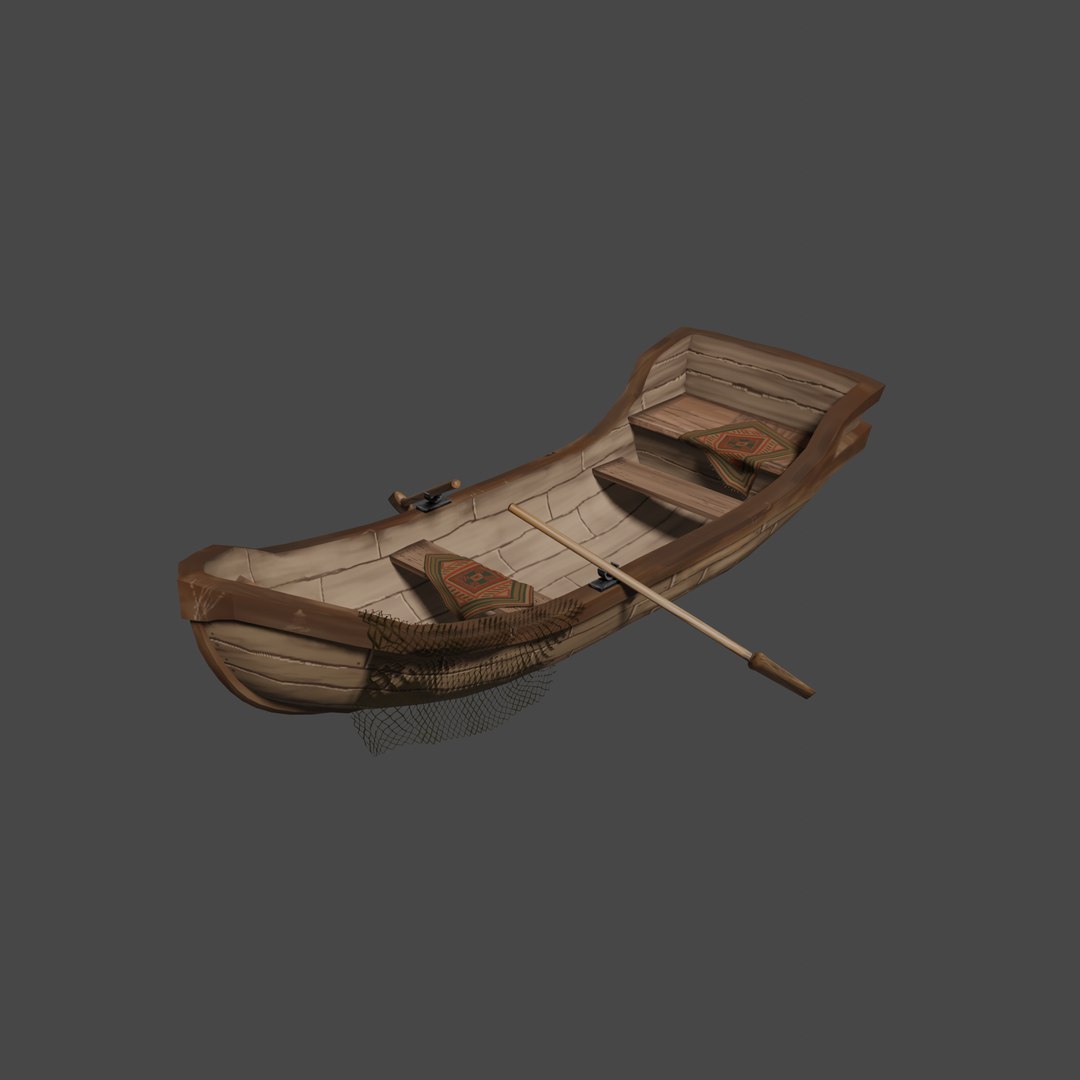 3D Model Stylized Small Boat - TurboSquid 2074456