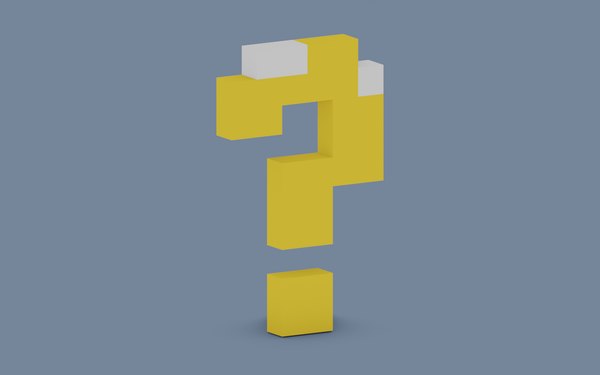 modelo 3d Question mark 8 bit low poly game asset - TurboSquid 1945395