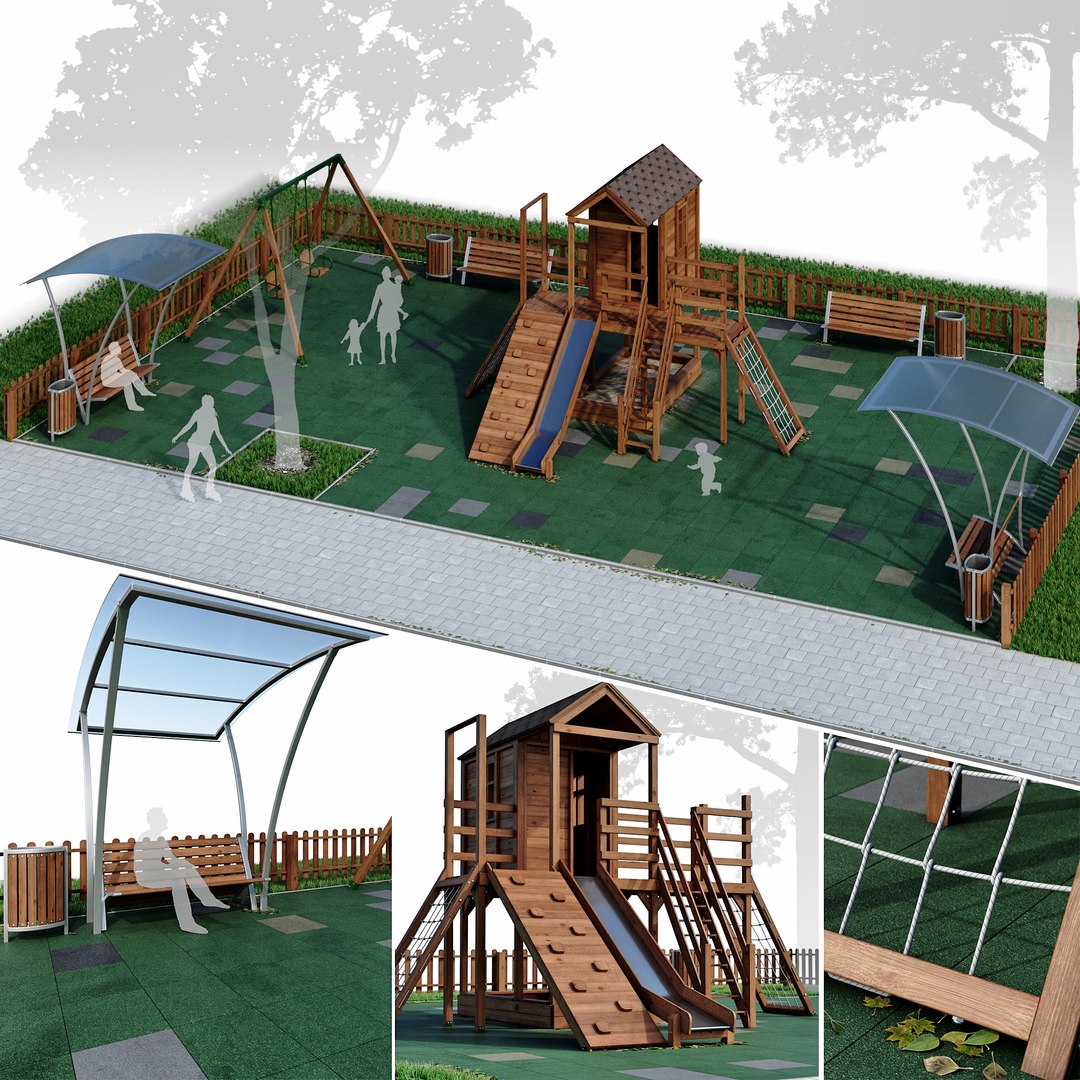 Children Playground Forest House 3D - TurboSquid 1654900