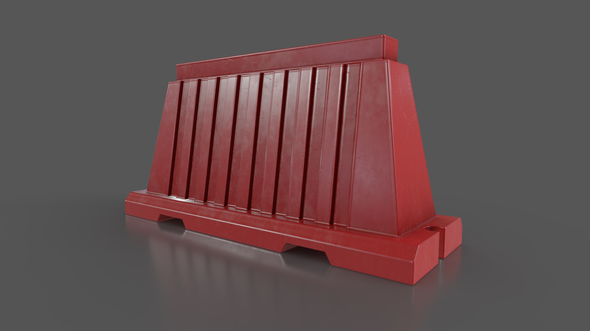 Plastic Road Barrier Low-poly Model - TurboSquid 2337545