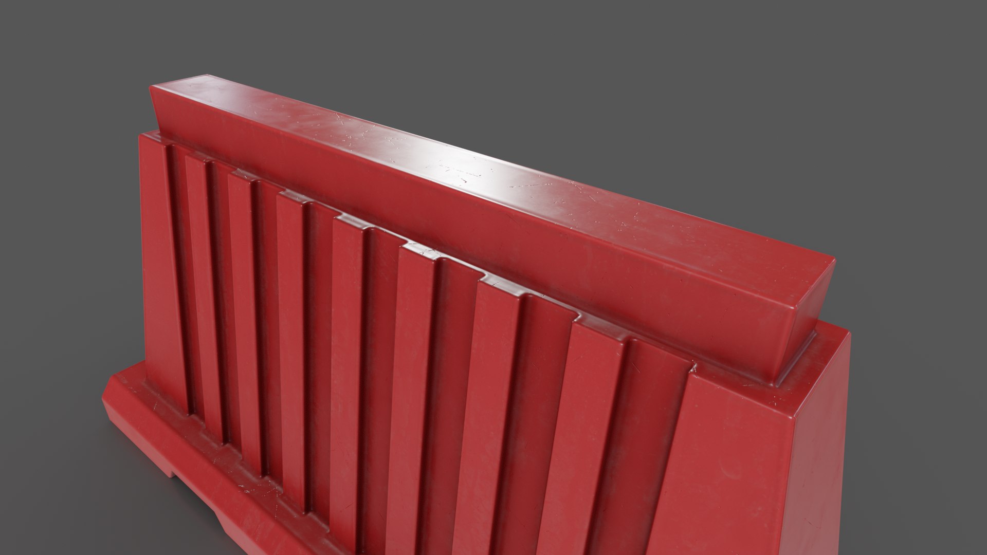 Plastic Road Barrier Low-poly Model - TurboSquid 2337545