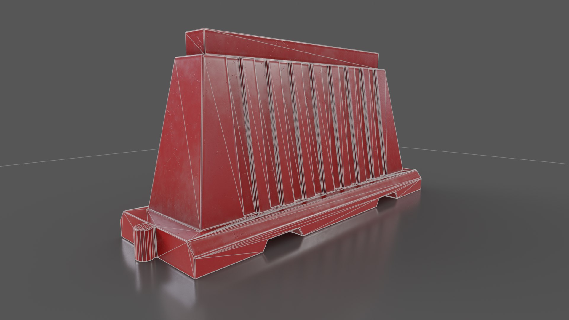Plastic Road Barrier Low-poly Model - TurboSquid 2337545