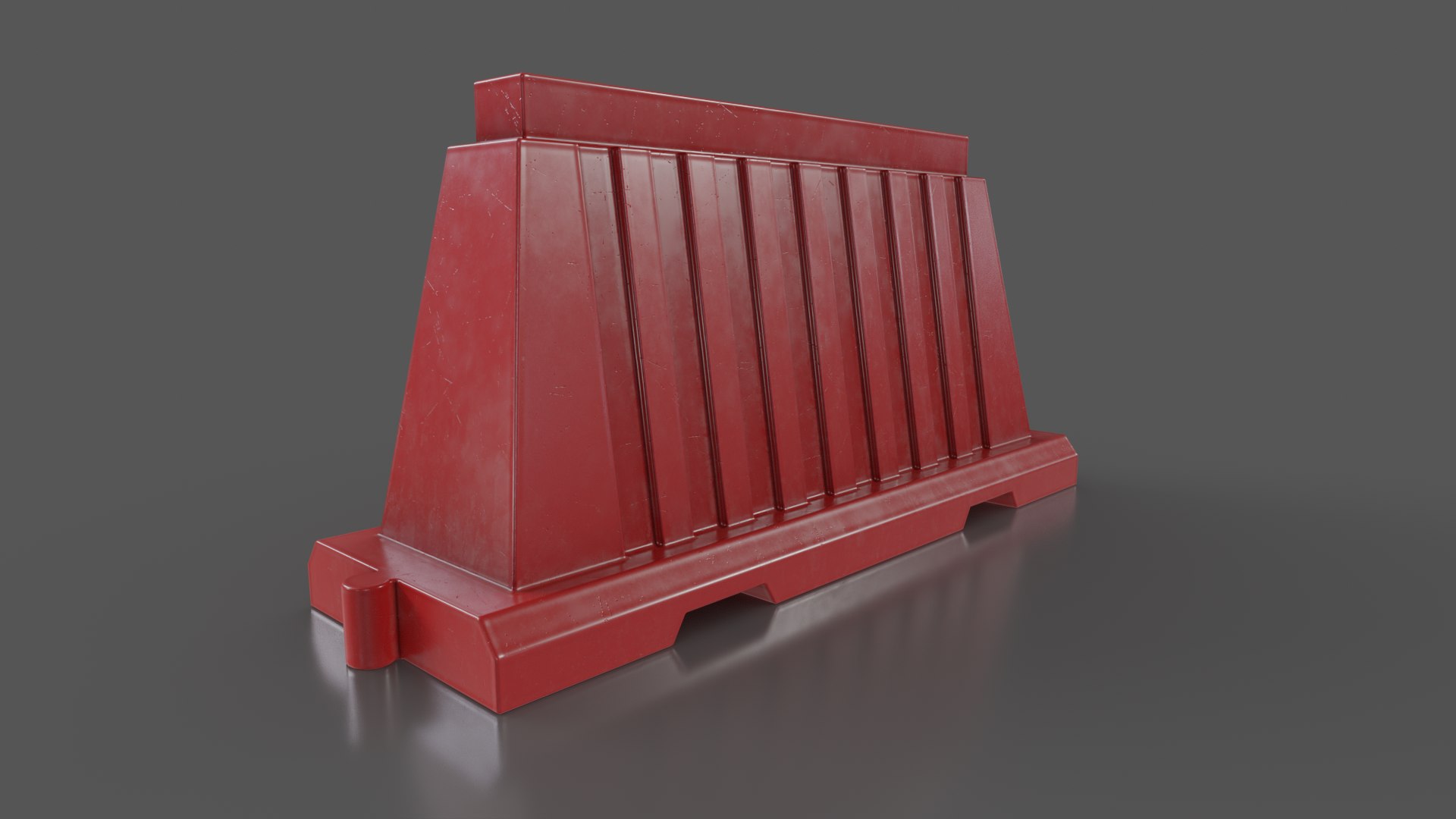 Plastic Road Barrier Low-poly Model - TurboSquid 2337545